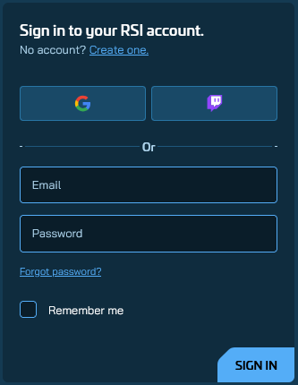 RSI Website Issue - Login Window is Blank – Roberts Space Industries ...